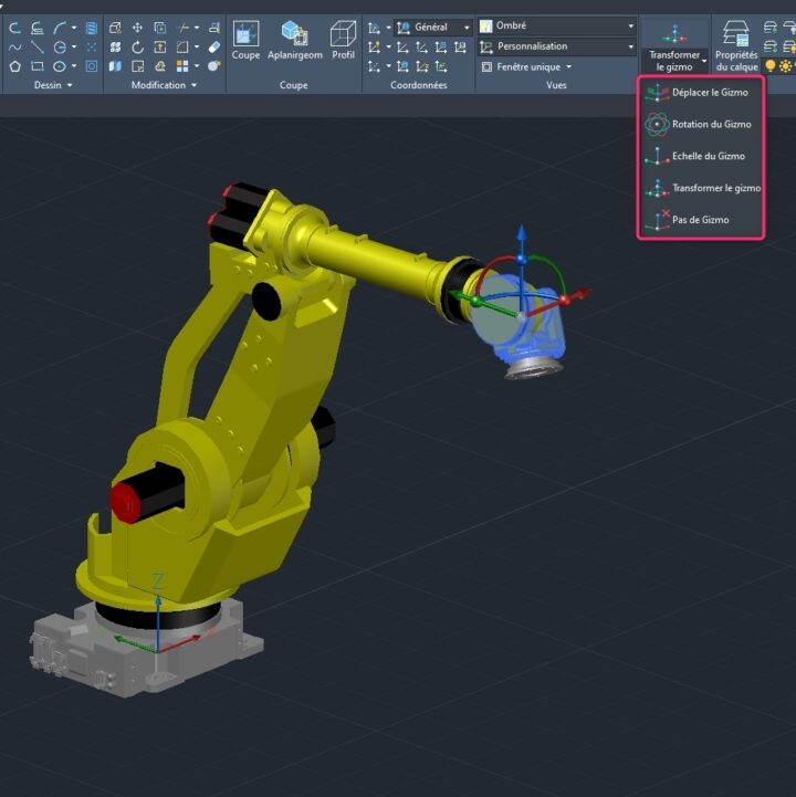Objet Gizmo 3D - ZWCAD